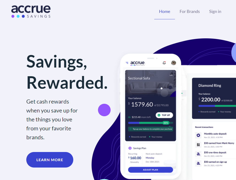 Accrue Savings: Savings, Rewarded.