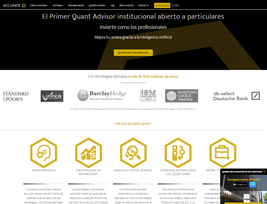 Accurate Quant: Active capital investment