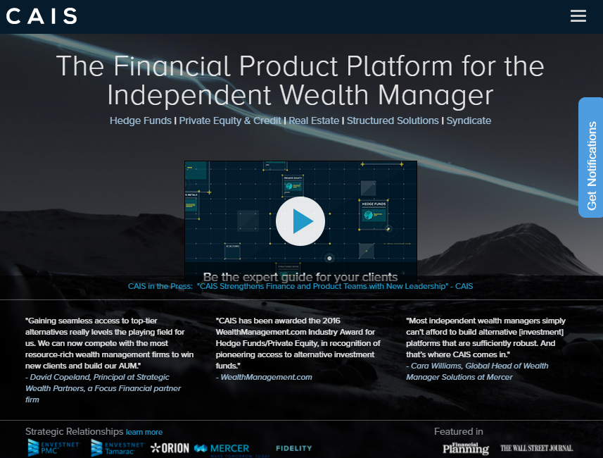 CAIS: An independent exchange platform for in-demand financial products