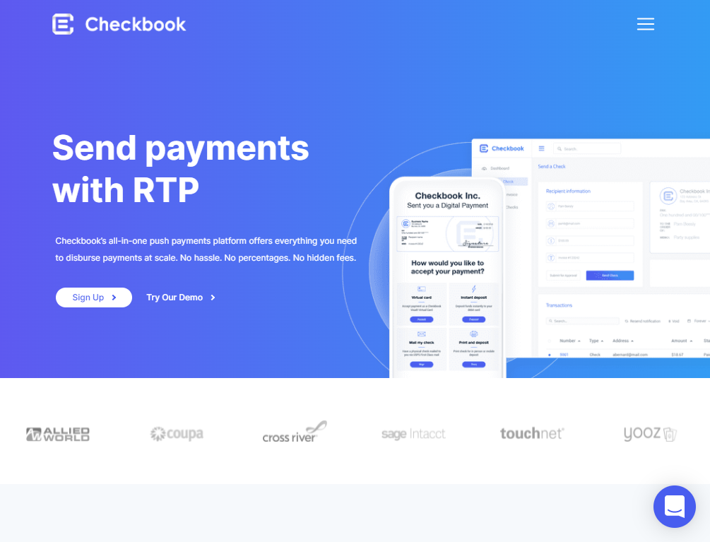 Checkbook: All-in-one push payments platform.