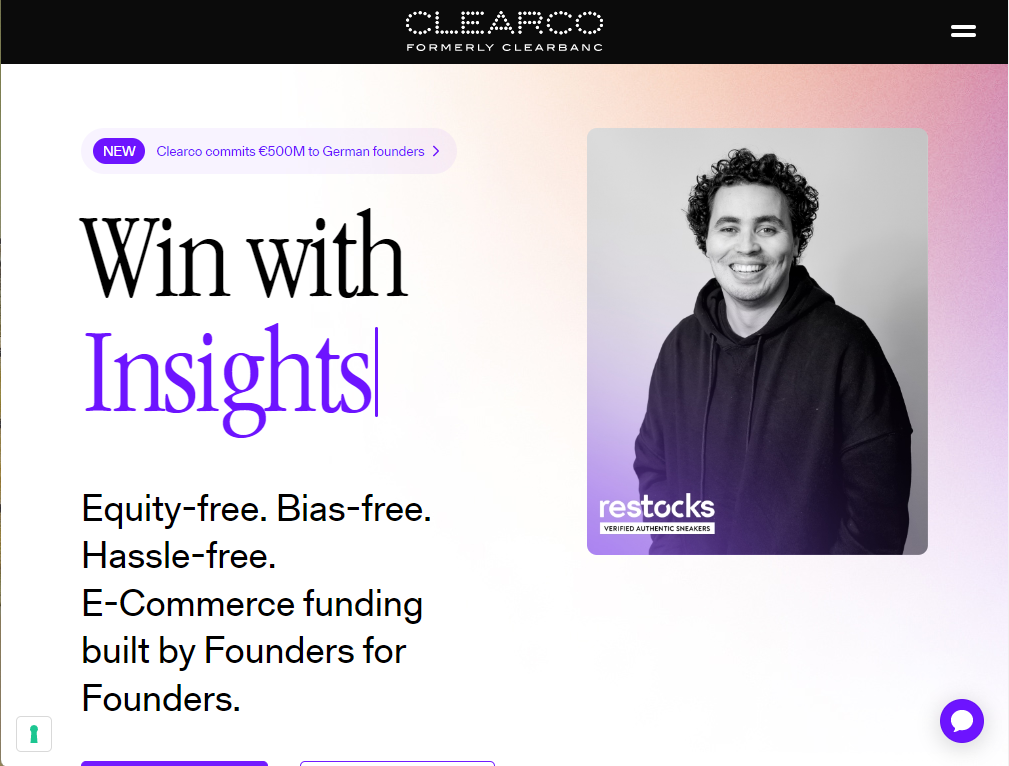 Clearco: Reimagine the way you build your business.