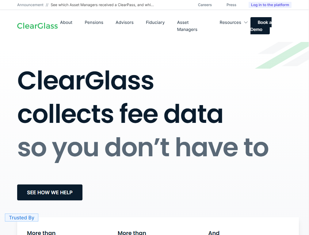 ClearGlass: ClearGlass collects fee data so you don’t have to.