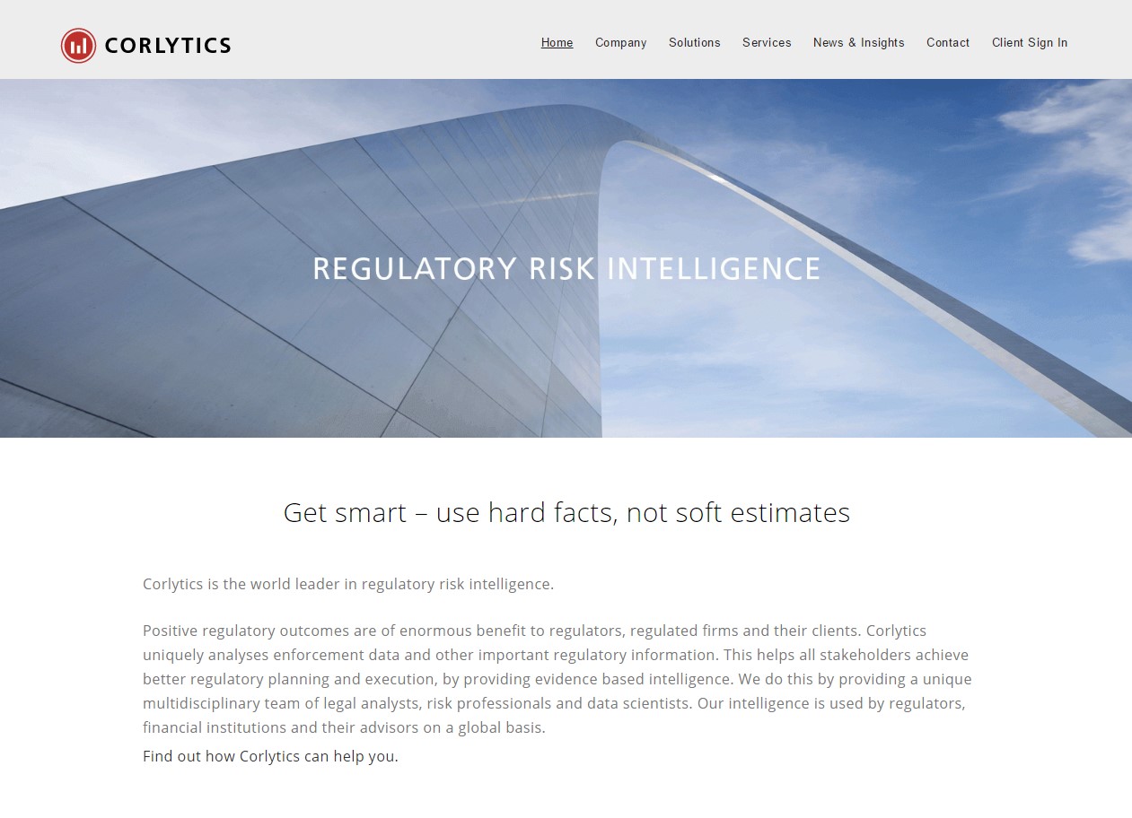 Corlytics: Risk focused financial intelligence technology company