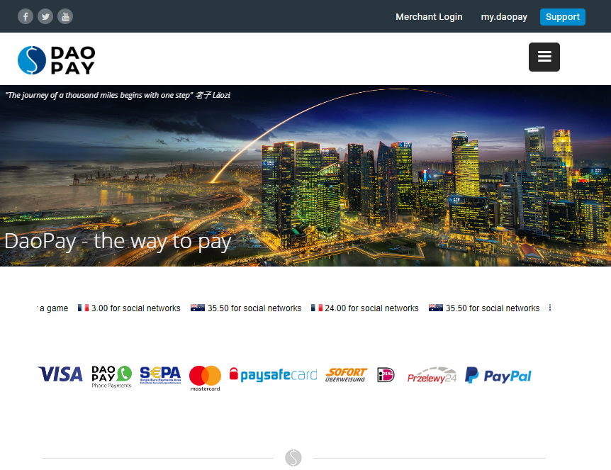 DaoPay: DaoPay offers micropayment solutions enabling online merchants ...