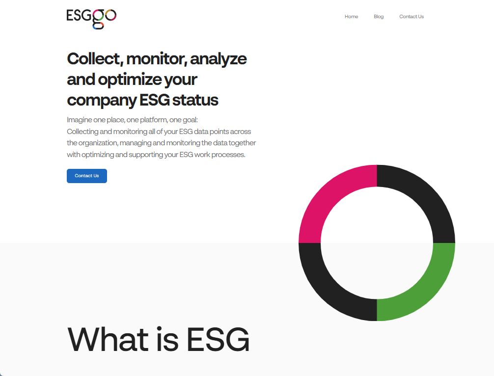 ESGgo: Collect, monitor, analyze and optimize your company ESG status.