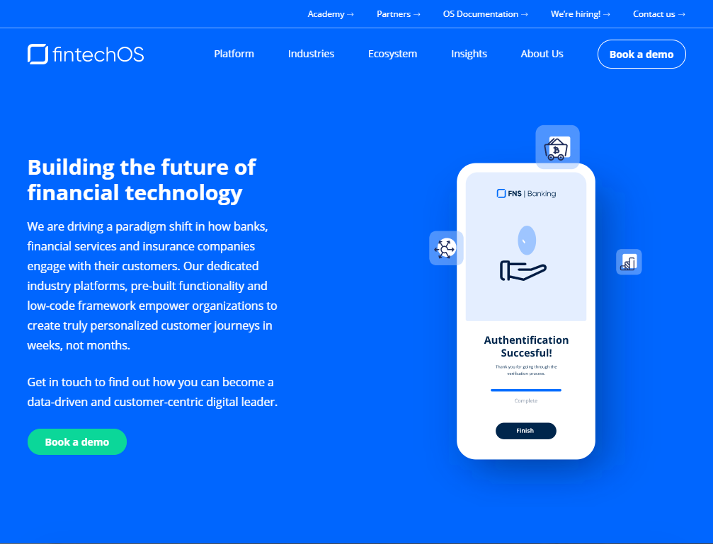 FintechOS: Building the future of financial technology.