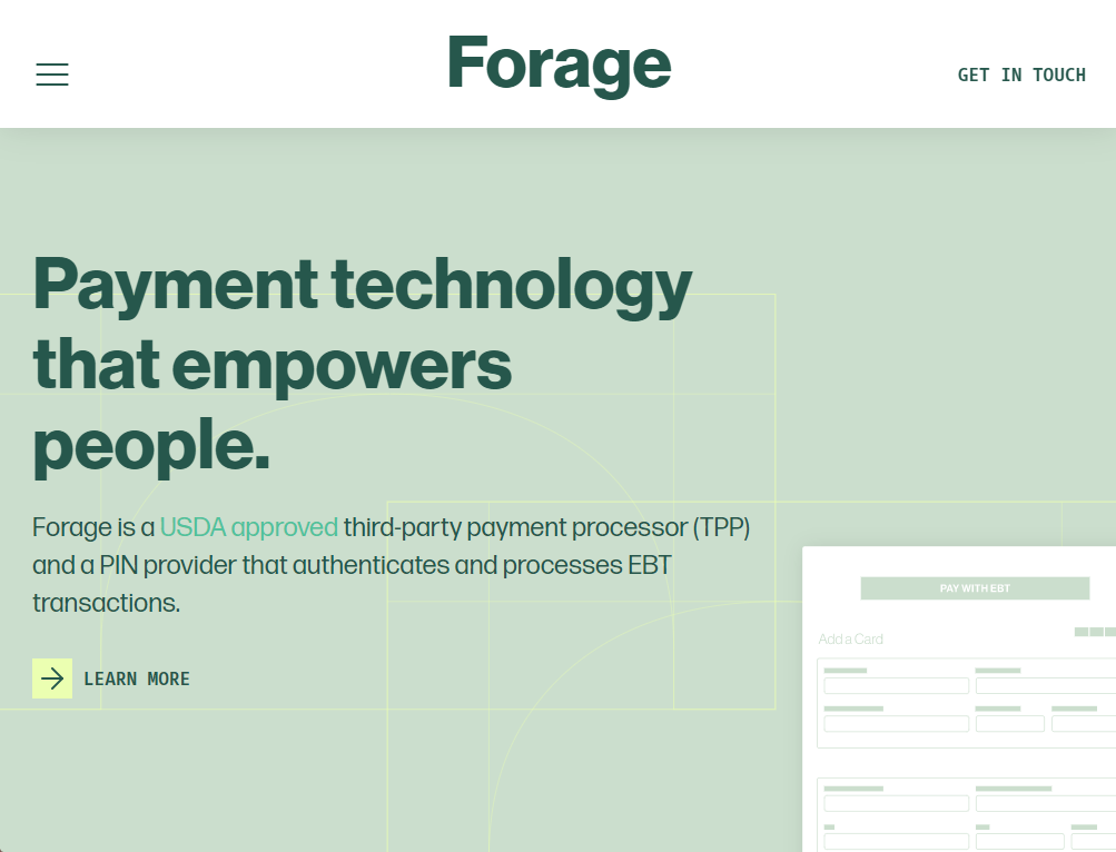 Forage: Payment technology that empowers people.