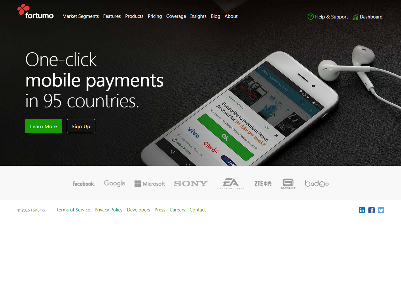 Fortumo: Direct Carrier Billing in 95 Countries