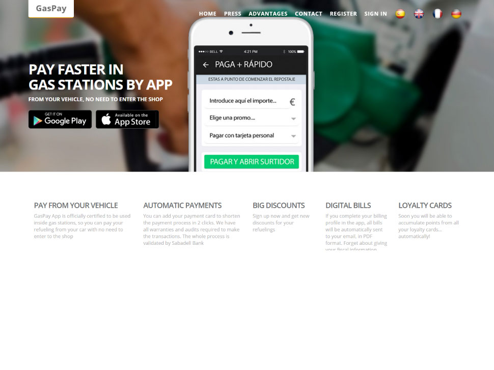 GasPay: Pay faster in gas stations from your car