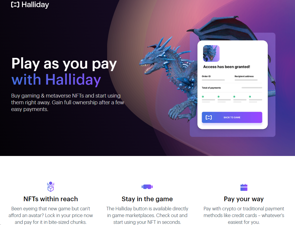 Halliday: Play as you pay with Halliday.