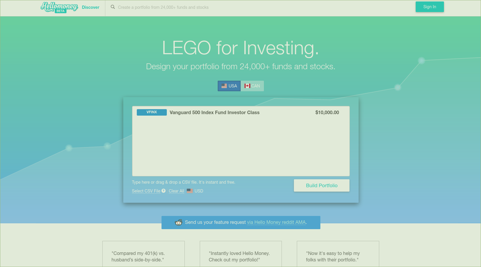 Hellomoney: Design your portfolio from 24,000+ funds and stocks