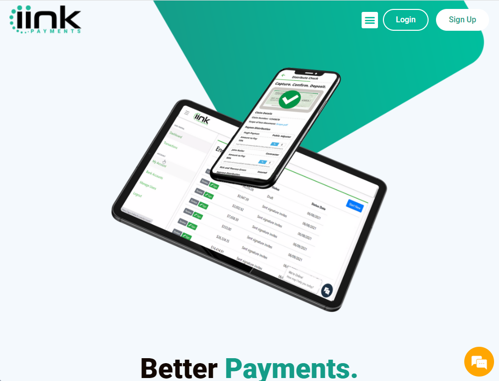 iink Payments: Better Payments. Faster Restoration.