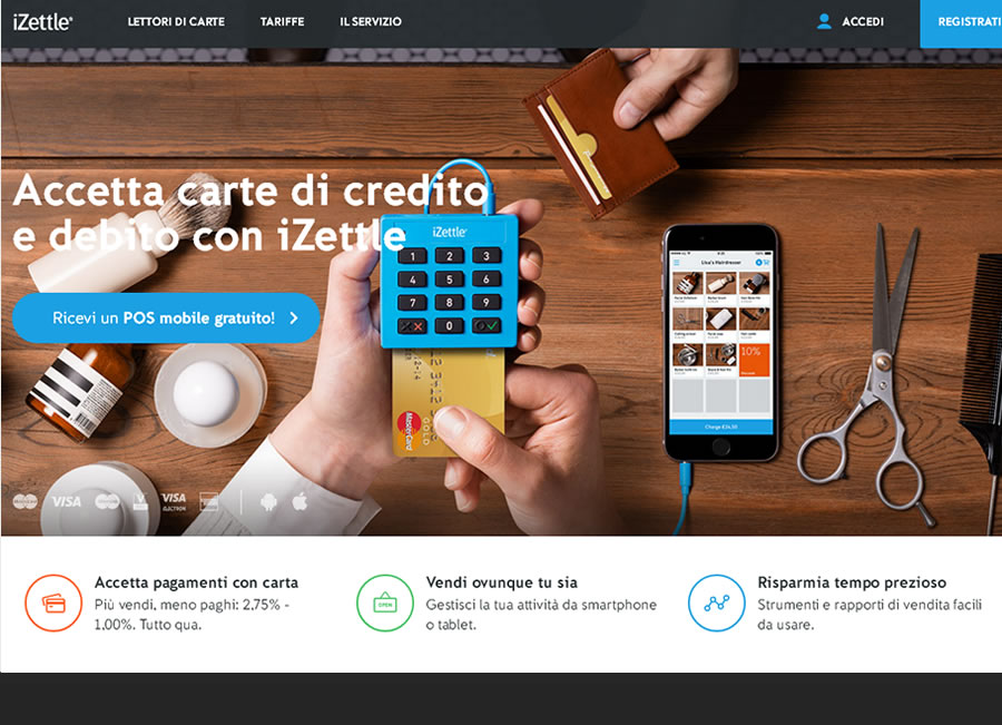 iZettle: Accetta carte di credito e debito con iZettle