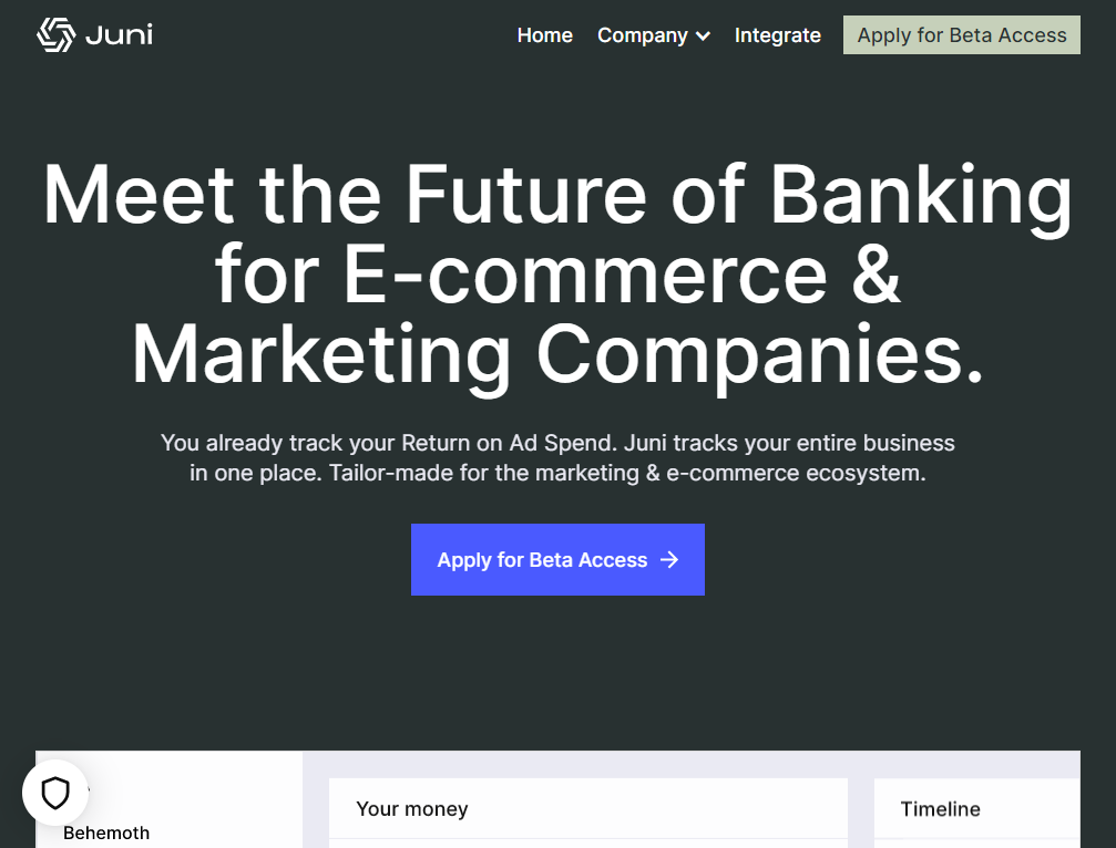 Juni: Say hello to you new financial companion.