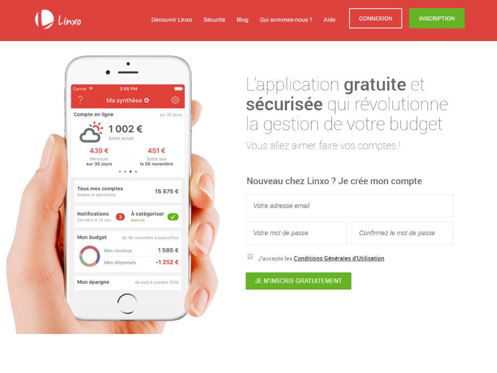 Linxo: App to manage your budget, finance, money and bank accounts