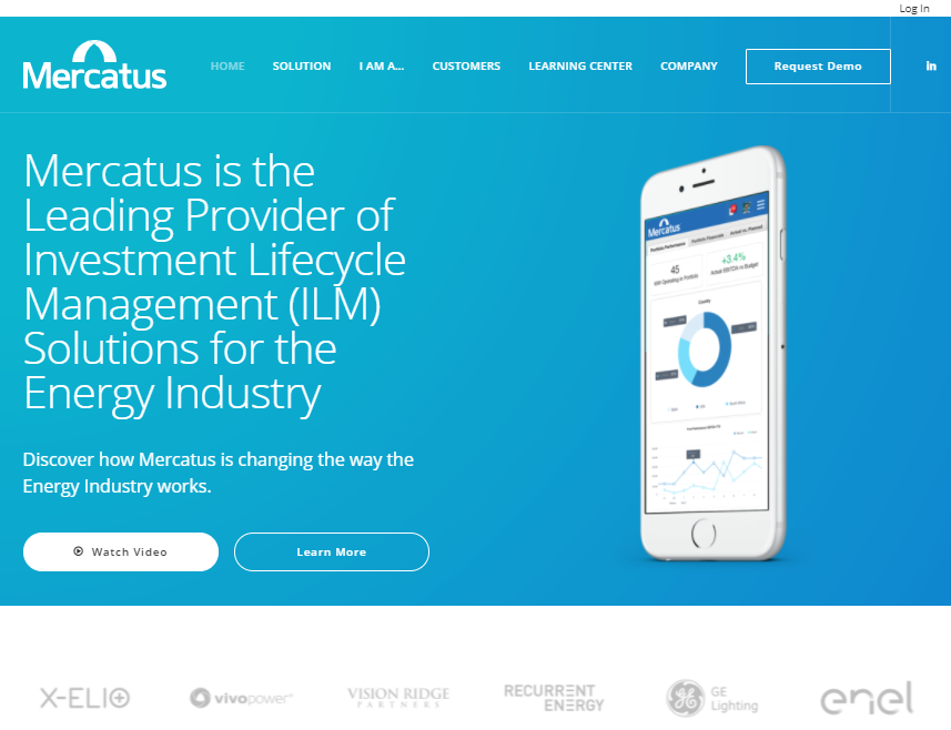 Mercatus: Investment Lifecycle Management for Energy