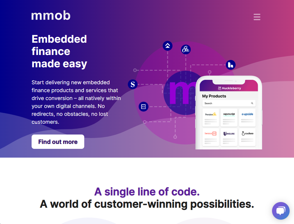 mmob: Embedded finance made easy.