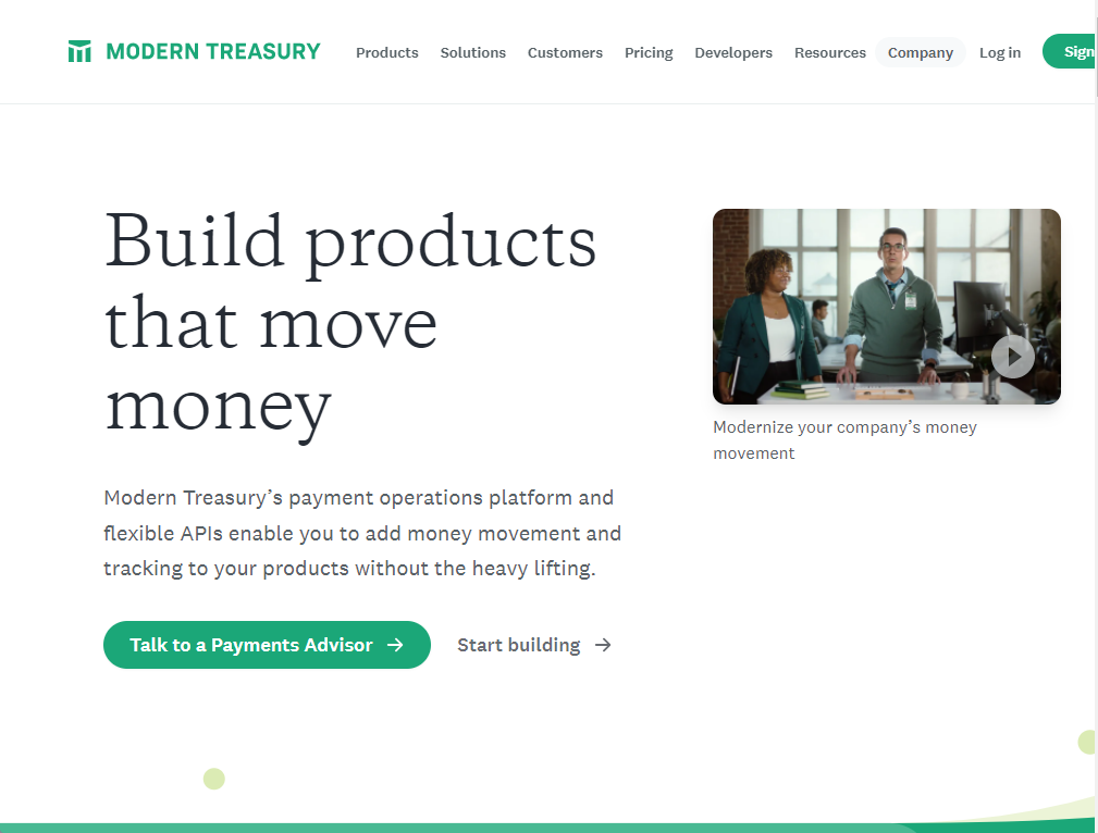 Modern Treasury: Payment operations solutions that automate the full ...