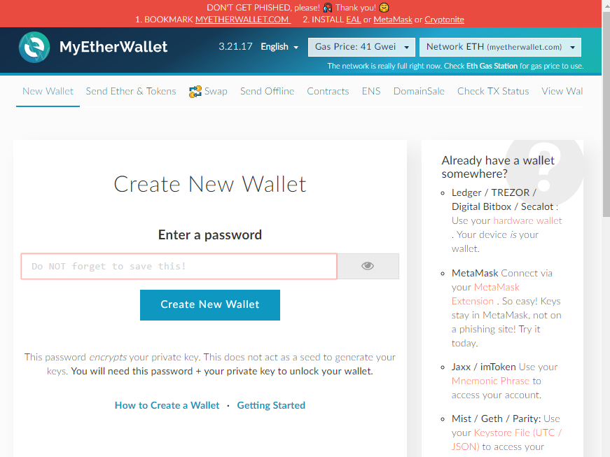 MyEtherWallet: A free, open-source, client-side tool for easily and securely interacting with ...