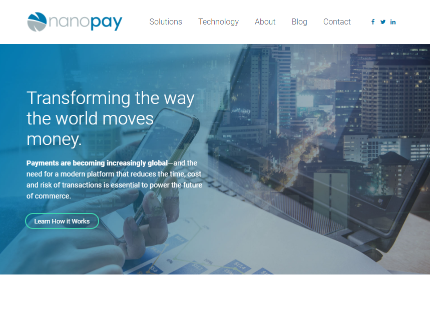 Nanopay: Frictionless Payments™ - Faster, Cheaper and More Secure.
