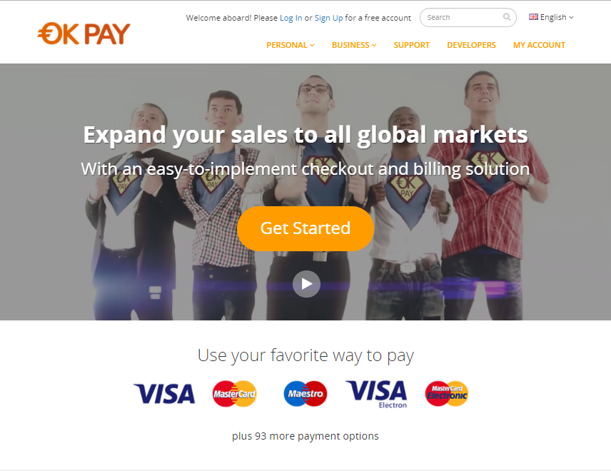 OKPAY: OKPAY is an actively growing payment processing company