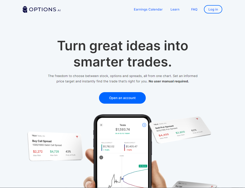 Options AI: Turn great ideas into smarter trades.