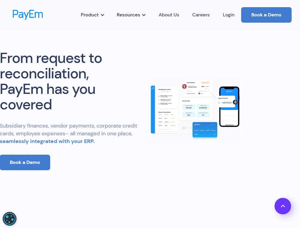 PayEm: From request to reconciliation, PayEm has you covered.