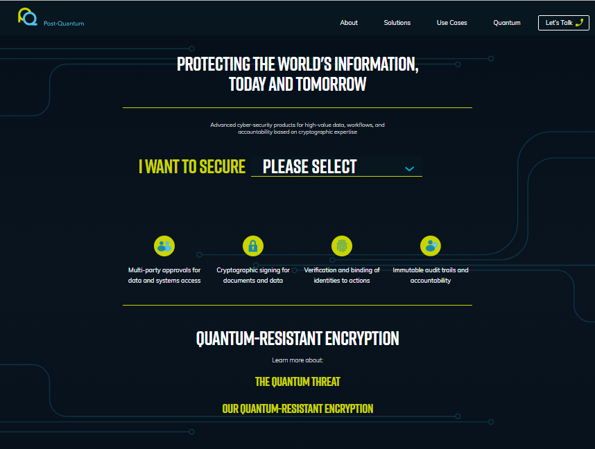 Post-Quantum: Protecting the World's Information