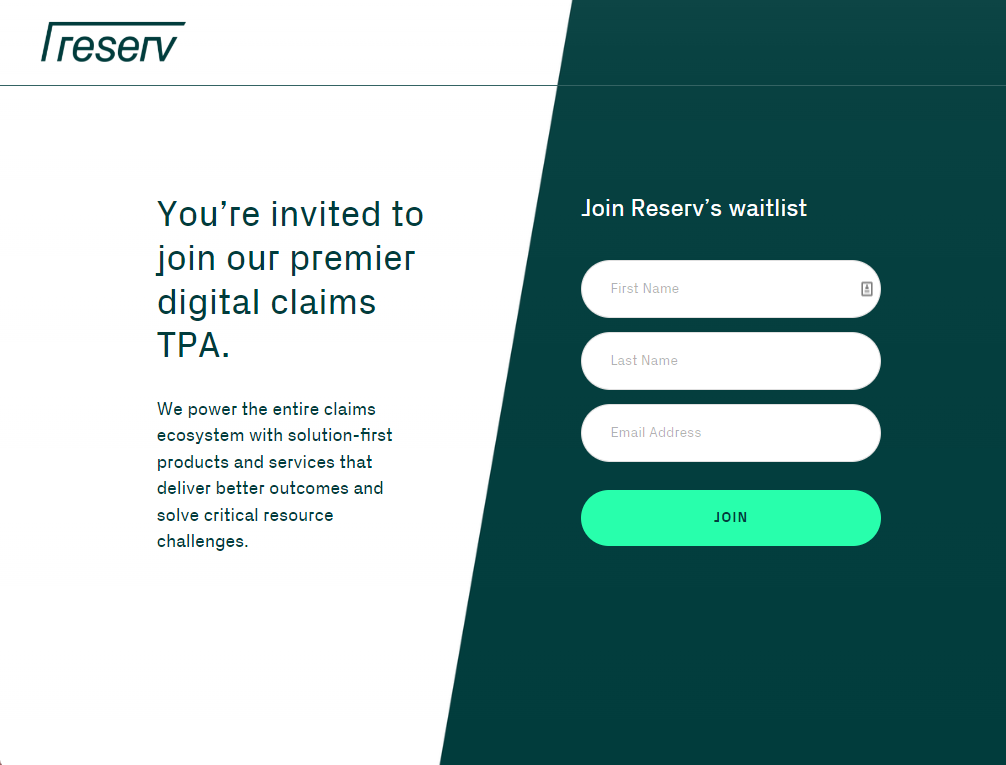 Reserv: Simple and futuristic solutions for complex claims.