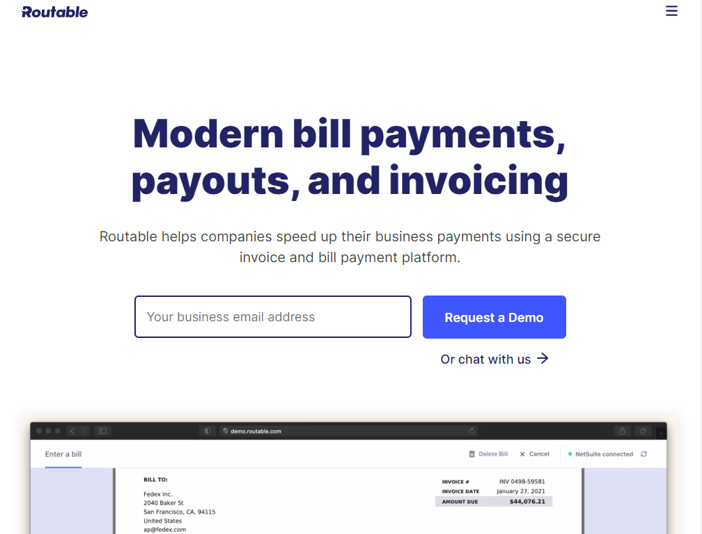 Routable: Modern bill payments, payouts, and invoicing.