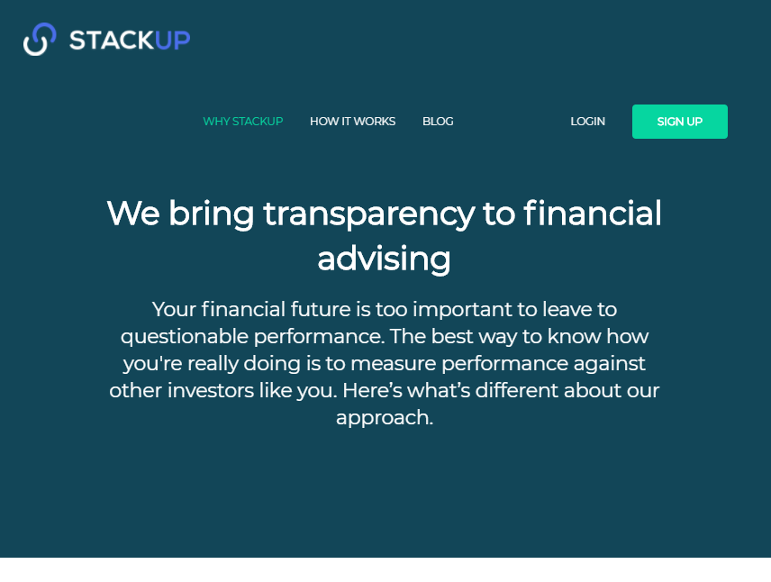 Stackup: We bring transparency to financial advising