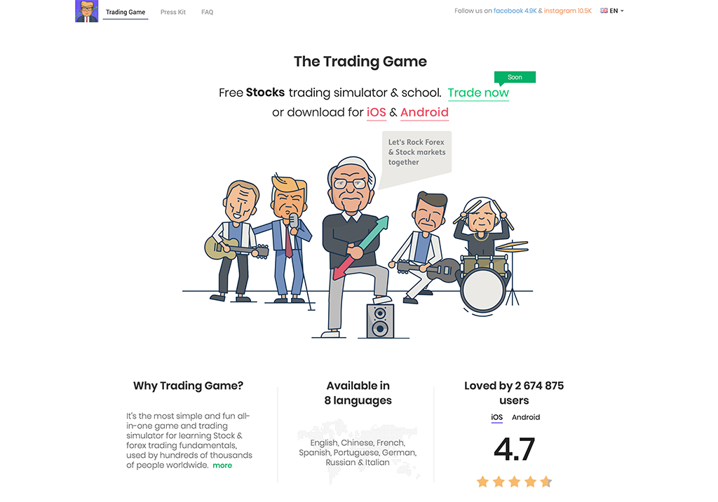 The Trading Game: Free Forex, Stocks, Bitcoin trading simulator & school