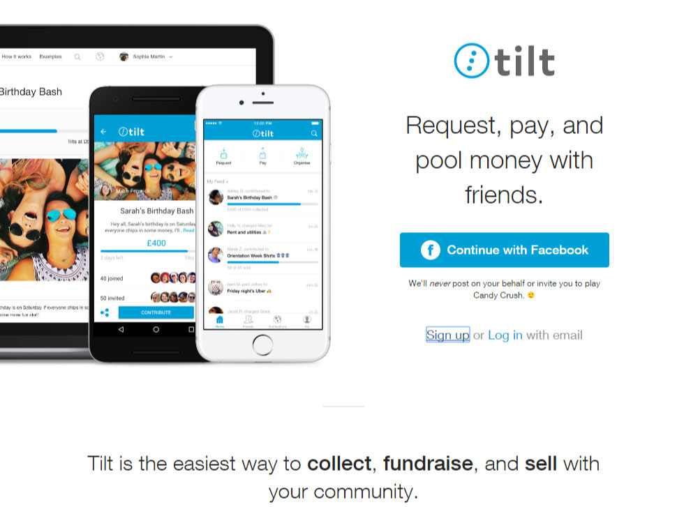 Tilt: Request, pay, and pool money with friends.