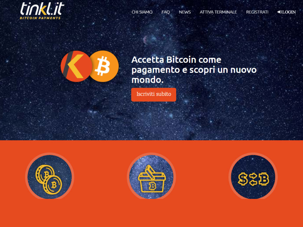 tinkl.it: Accetta Bitcoin come pagamento e scopri un nuovo mondo.