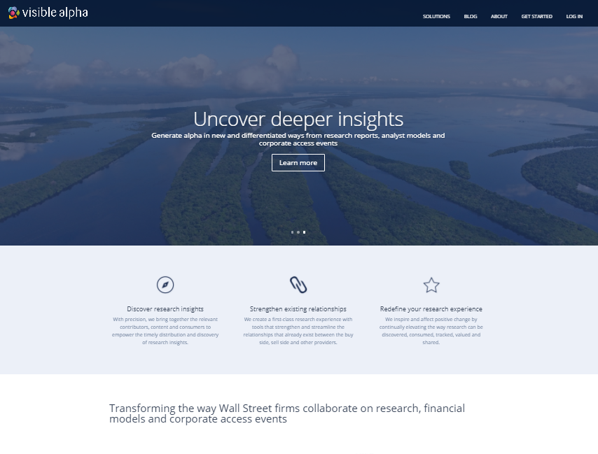 Visible Alpha: A data and analytics platform with comparable forecast ...