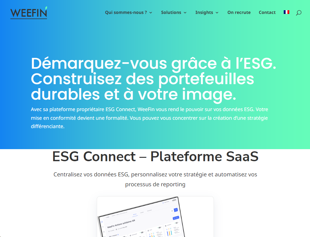 WeeFin: Democratizing Sustainable Finance.