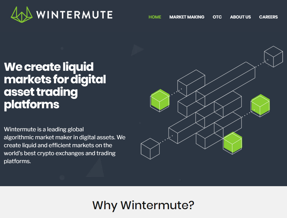 Wintermute: Creating liquid and efficient markets in crypto.