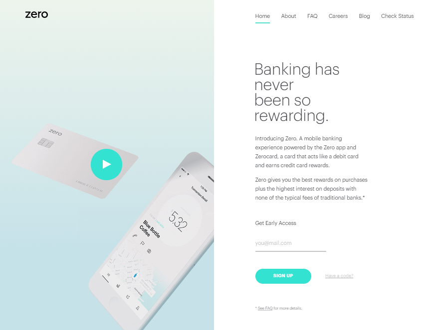 Zero: First banking experience to combine the balance oversight of a ...