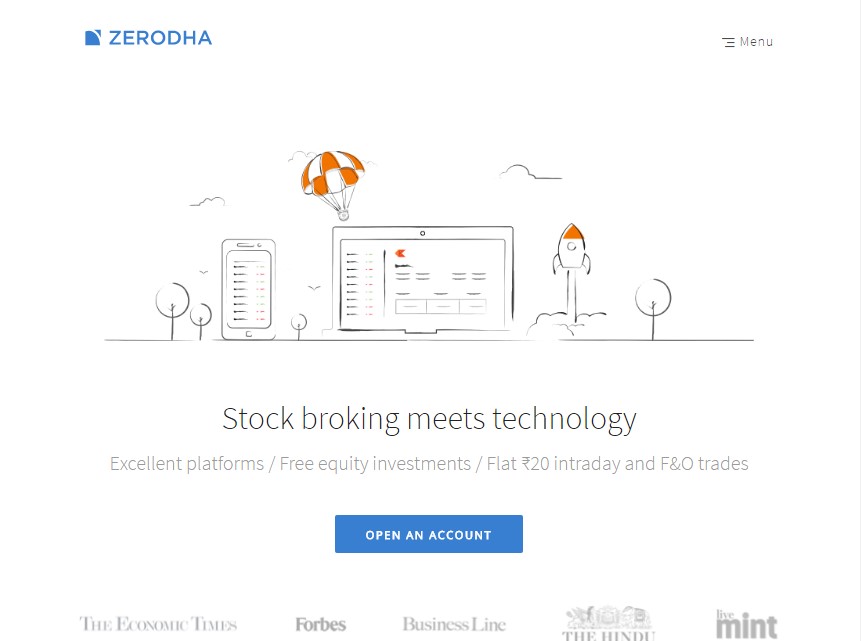 Zerodha: Zerodha is an online website with stock trading information ...
